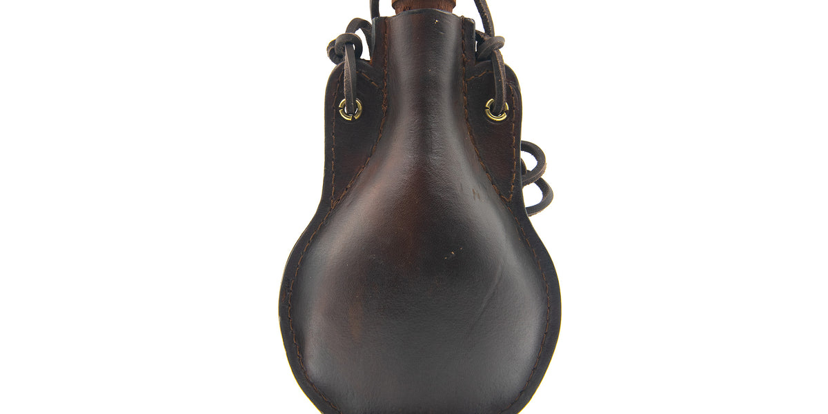 Muzzle-Loaders Leather Hard Ball Flask | 01-501 | Muzzle-Loaders.com